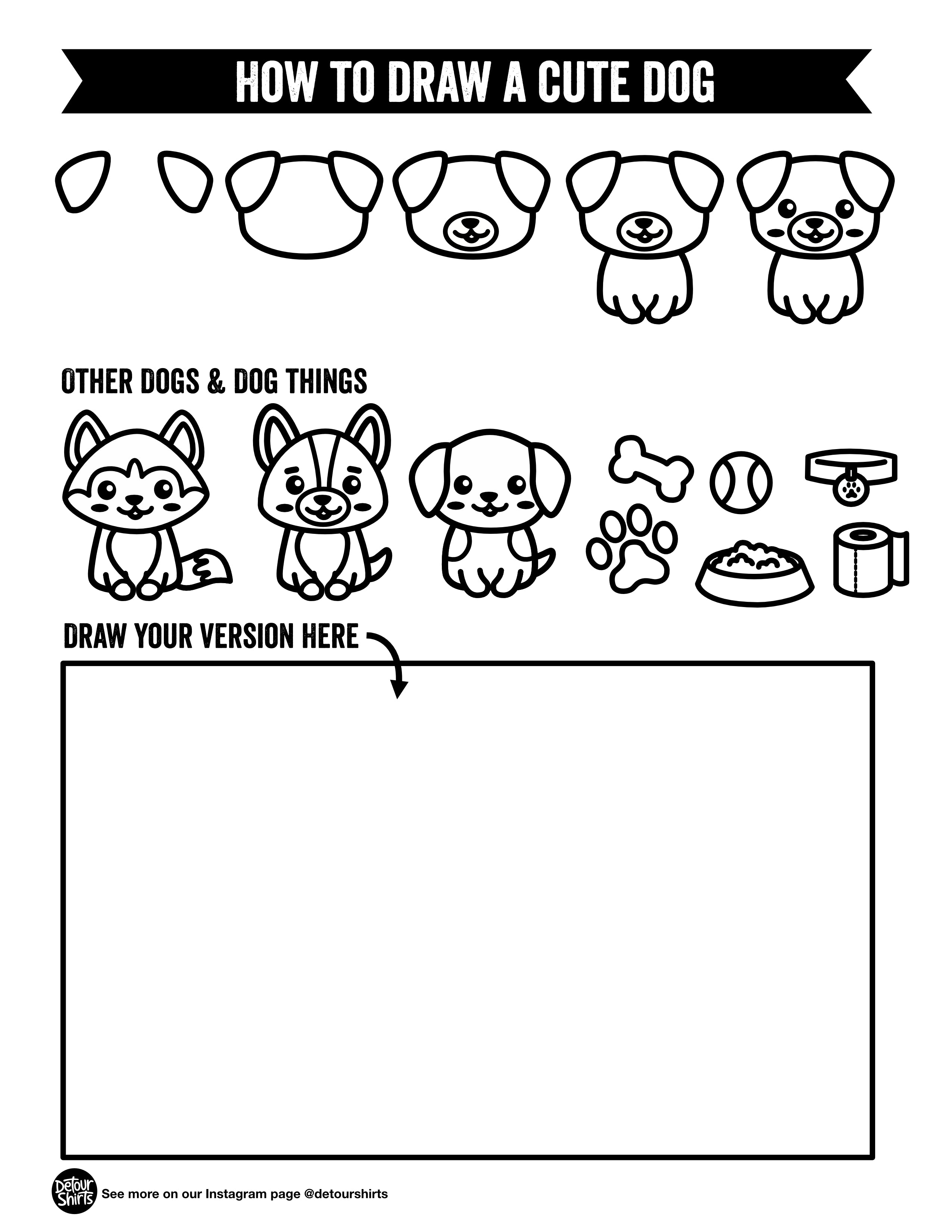 How To Draw A Cute Dog